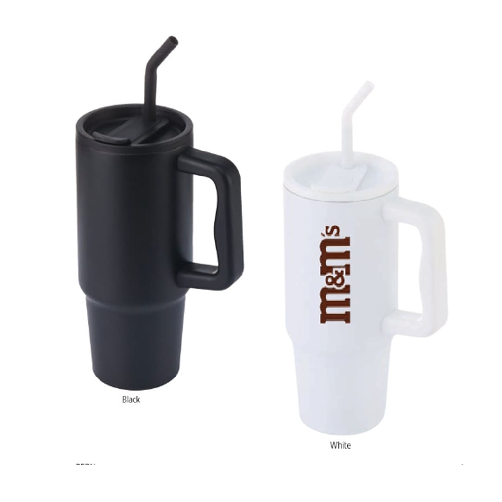 BERN - Recycled Stainless Steel Tumbler with Reusable Straw - White | Jasani